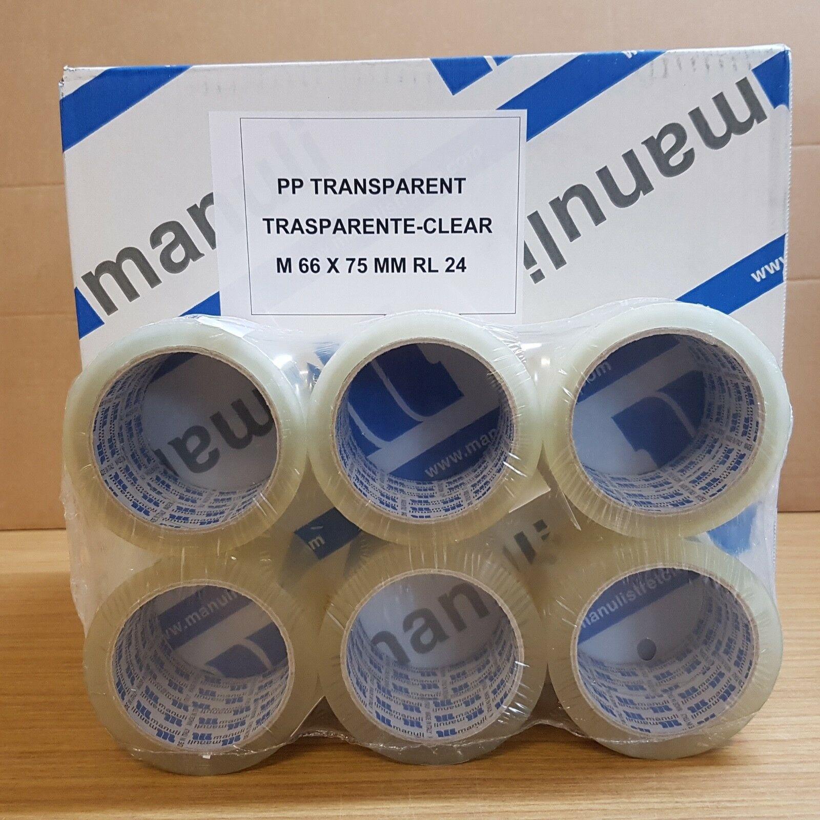 CLEAR 75mm x 66m PP Tape - Manuli - iDEALS UK PACKAGING ONLINE STORE