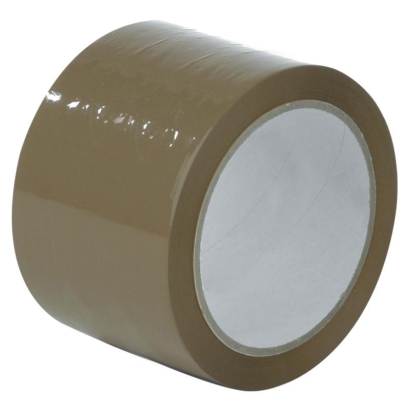 BROWN 75mm x 66m PP Tape - Manuli - iDEALS UK PACKAGING ONLINE STORE